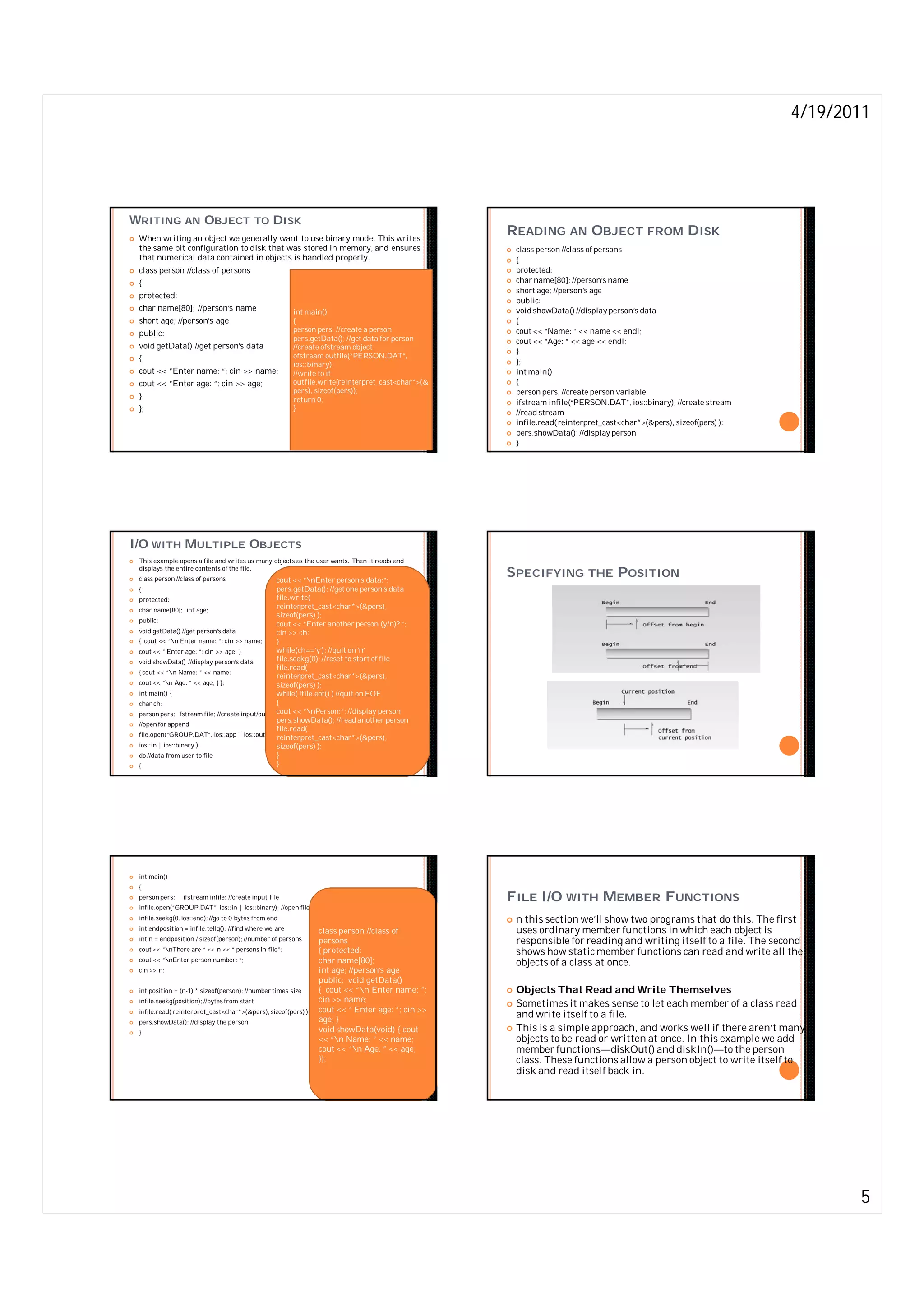 streams and files | PDF