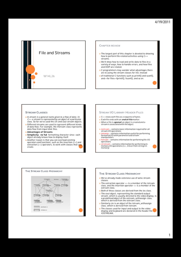 streams and files | PDF