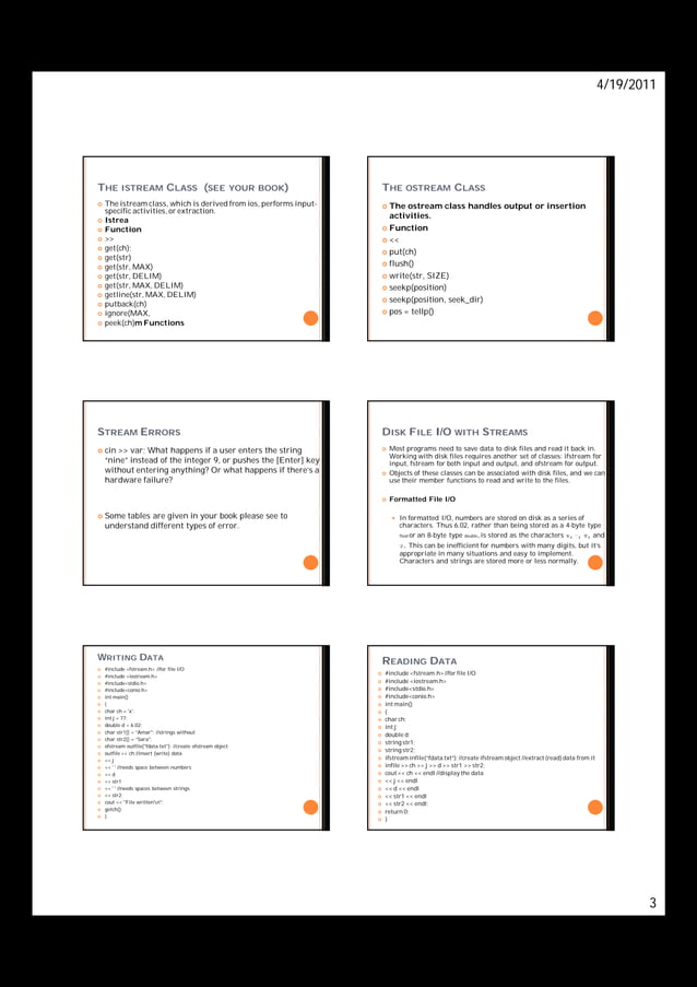 streams and files | PDF