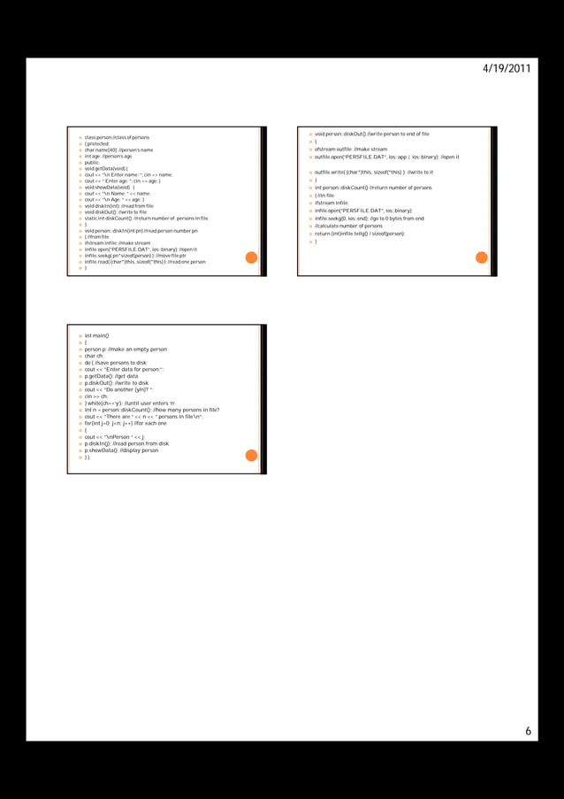 streams and files | PDF