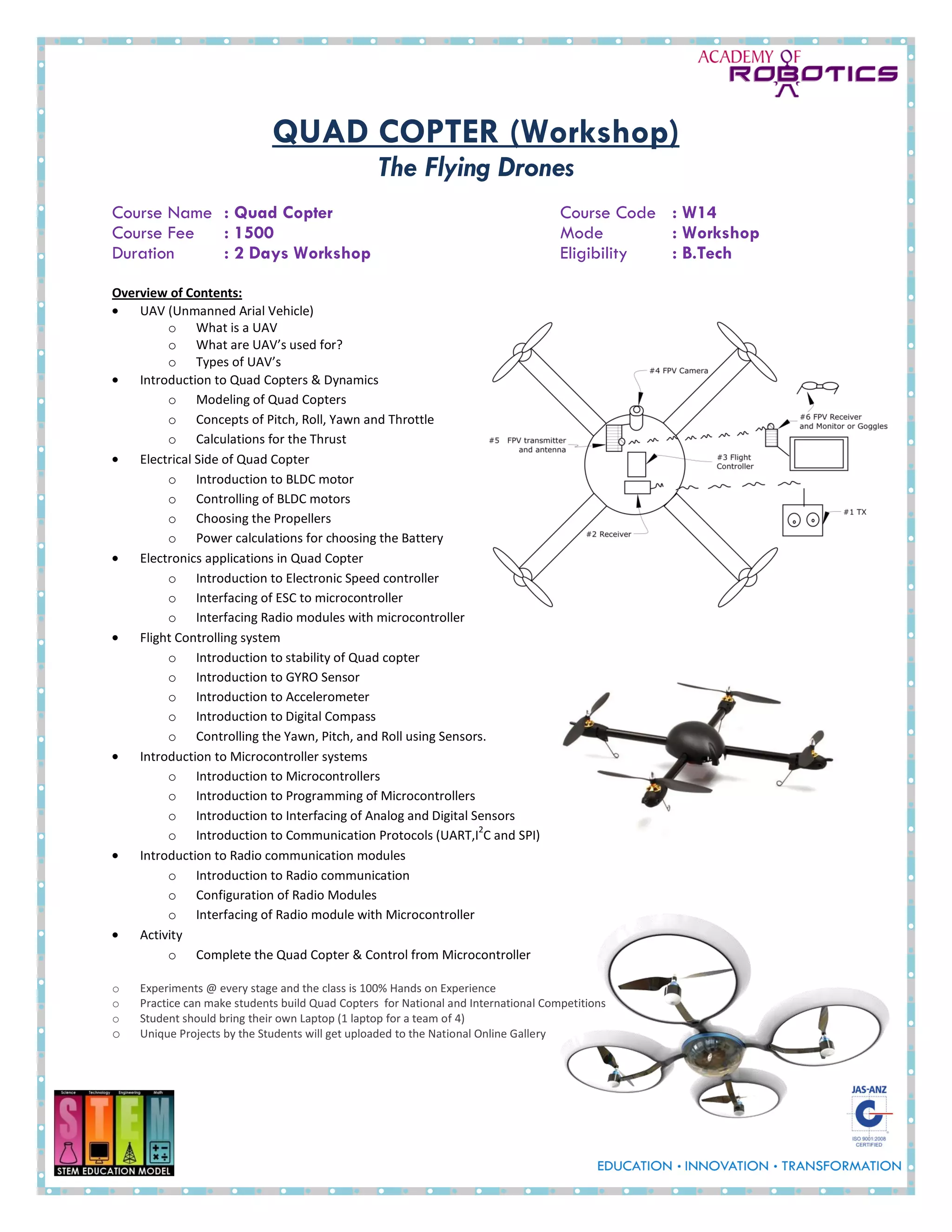 Quad Copter Workshop | PDF