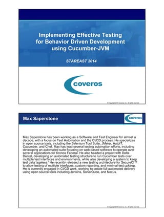 Implementing Testing for Behavior-Driven Development Using Cucumber ...