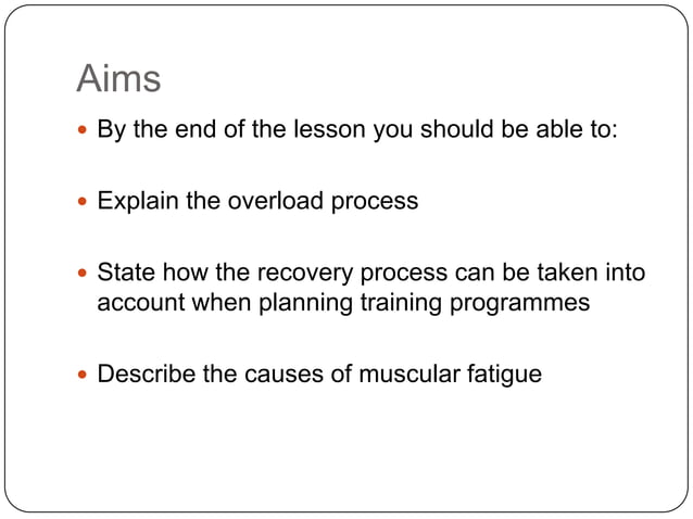 W15 overload, recovery and muscle fatigue | PPTX