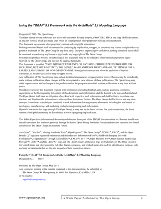 Using the TOGAF® 9.1 Framework with the ArchiMate® 2.1 Modeling Language | PDF