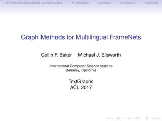 Collin F. Baker - 2017 - Graph Methods for Multilingual FrameNets | PPT
