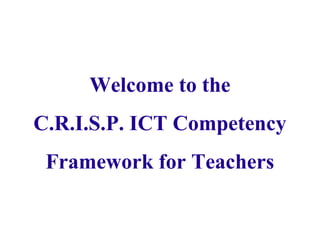 ICT Framework | PPT | Professional School | Postgraduate Education