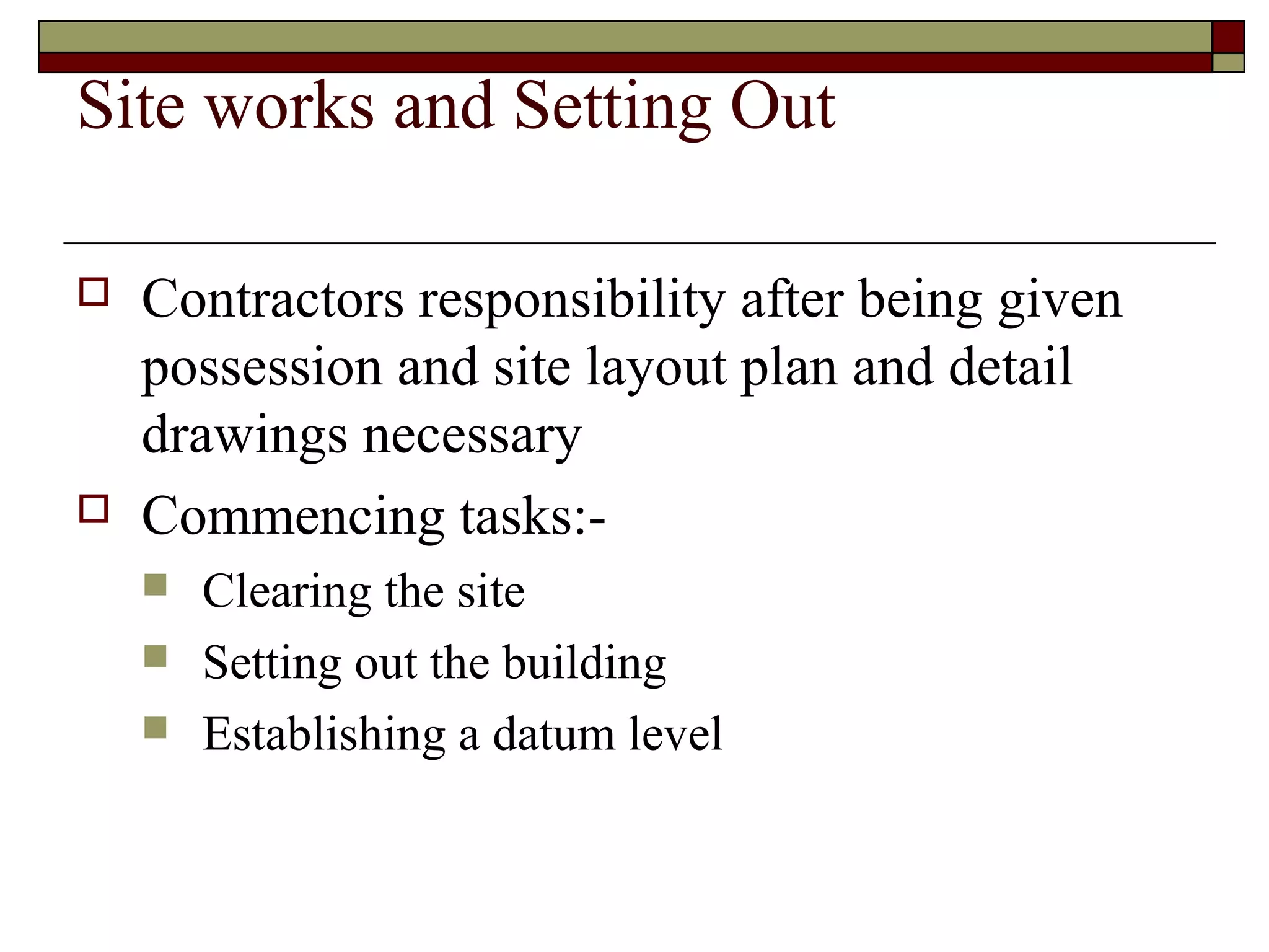 Stages in Construction | PPT