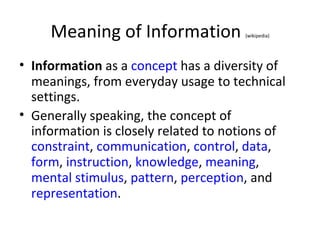 Introduction to Information Management | PPT