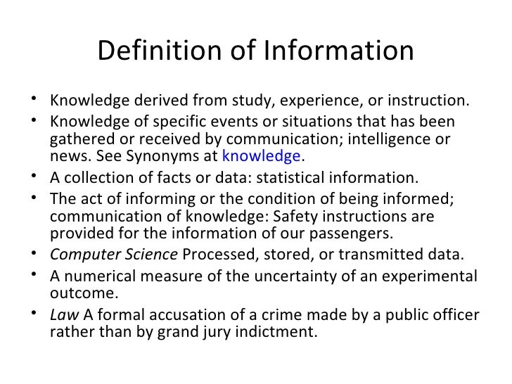 Introduction to Information Management