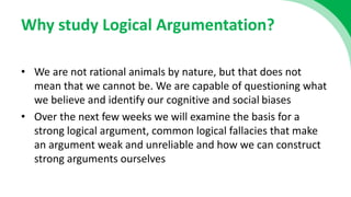 W1 Introduction to Logical Argumentation.pptx