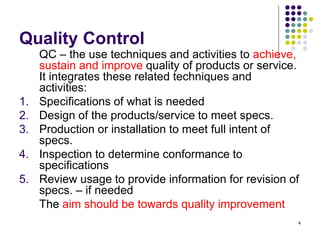 W1 Introduction to Quality.ppt | Business | Business and Finance