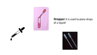 W1 lab tools balance,thermometer and dropper | PPT