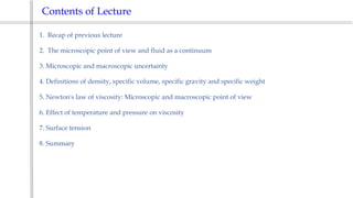 W1_Lecture2_FM_SD_IITG.pdf Fluid Mechanics | PDF