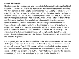 Introduction to Mapping the 19th-Century City | PPT