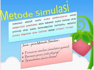 Metode Simulasi dan Metode Karya Wisata - SBM | PPTX