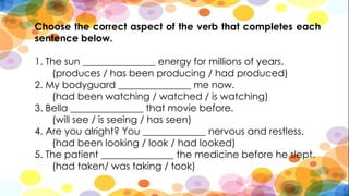 W1 Q2 ENGLISH 5.aspects and types of verb | PPT