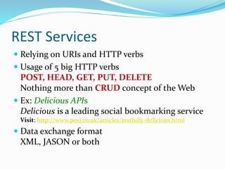 Introduction to WebServices | PPTX | Web Development | Internet