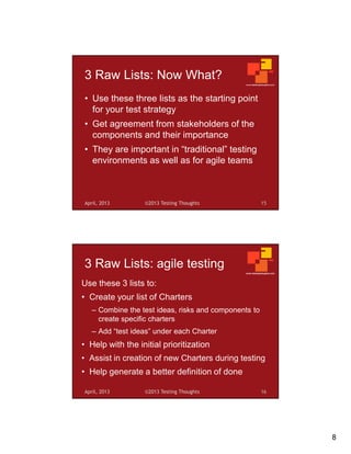 The Test Coverage Outline: Your Testing Road Map | PDF