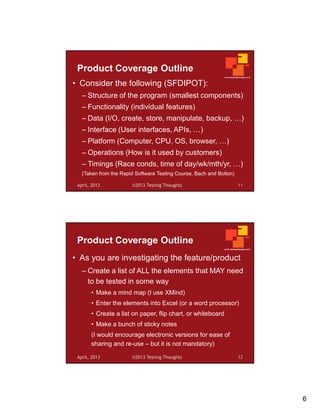 The Test Coverage Outline: Your Testing Road Map | PDF