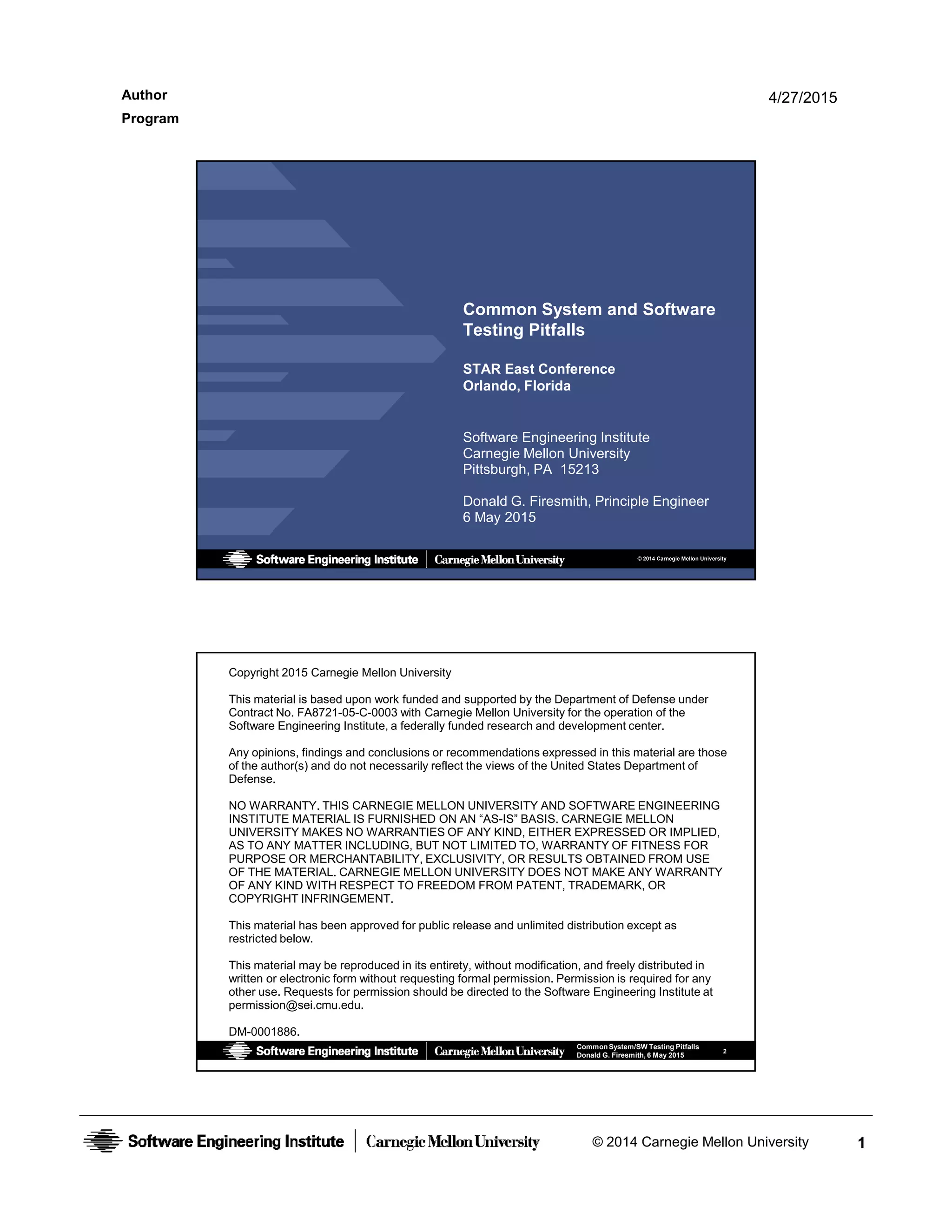 Common System and Software Testing Pitfalls | PDF Common System and Software Testing Pitfalls | PDF
