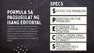 Pagsulat ng Editoryal | PPTX