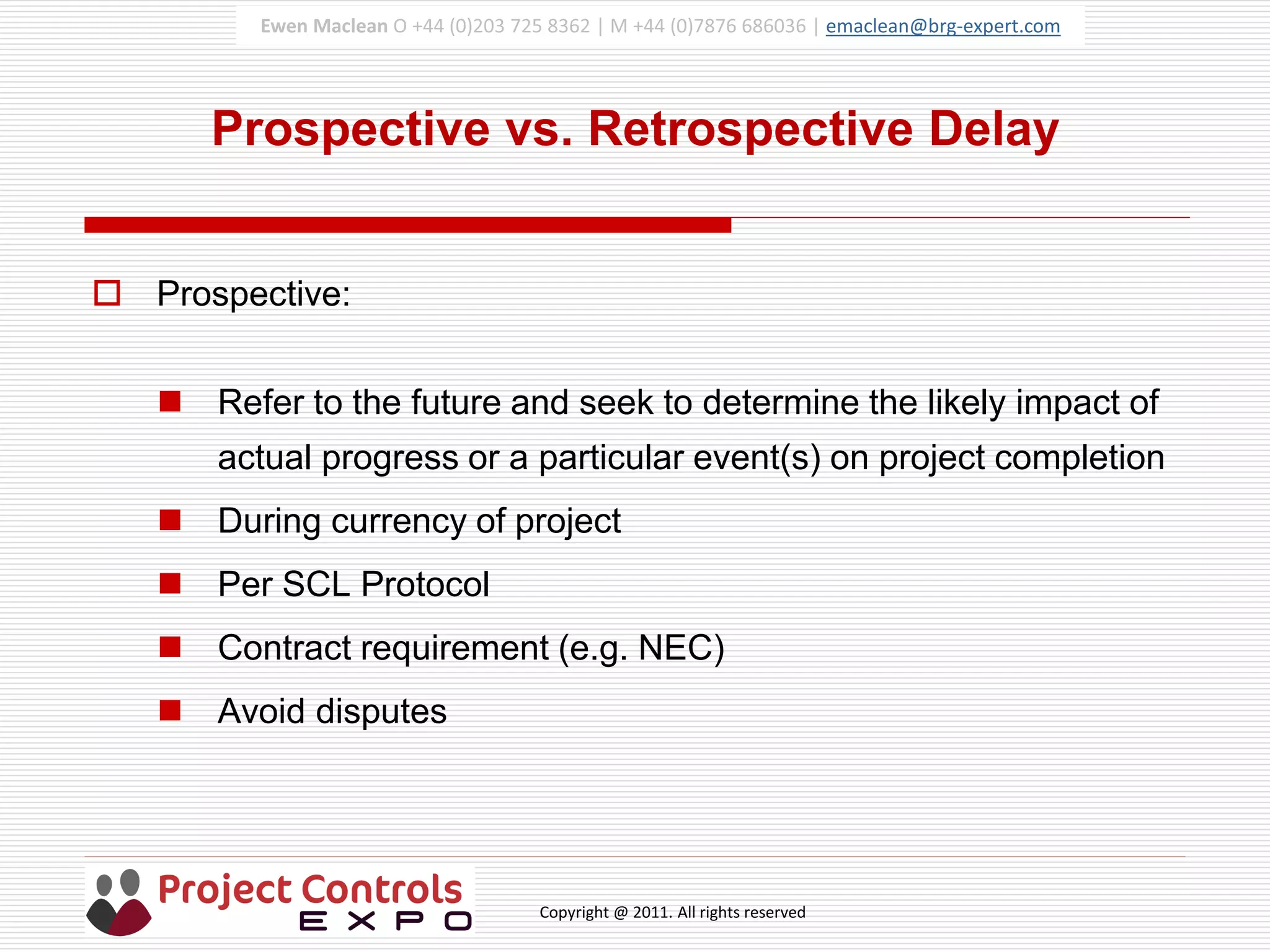 Session W2 - Delay Claims and Analysis Based on FIDIC Forms of Contract ...