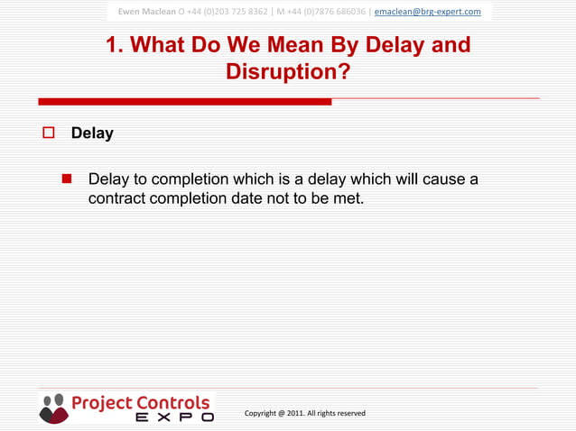 Session W2 - Delay Claims and Analysis Based on FIDIC Forms of Contract ...