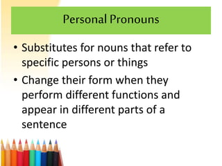 Pronouns: Kinds and Cases | PPTX