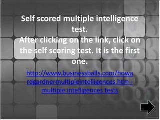 Multiple Intelligences | PPTX | Educational Assessment | Education