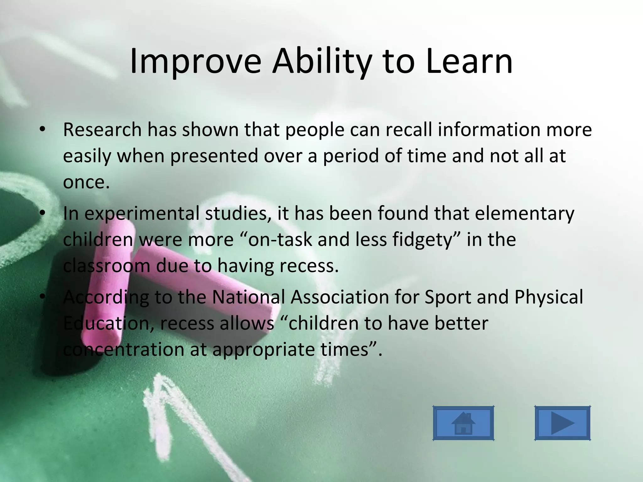 Recess in Elementary Schools | PPT