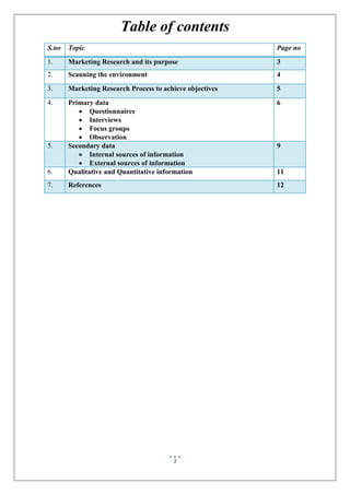 Marketing Research Assignment | PDF