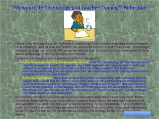 Technology in the Music Classroom | PPT