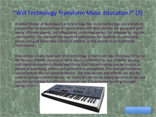 Technology in the Music Classroom | PPT
