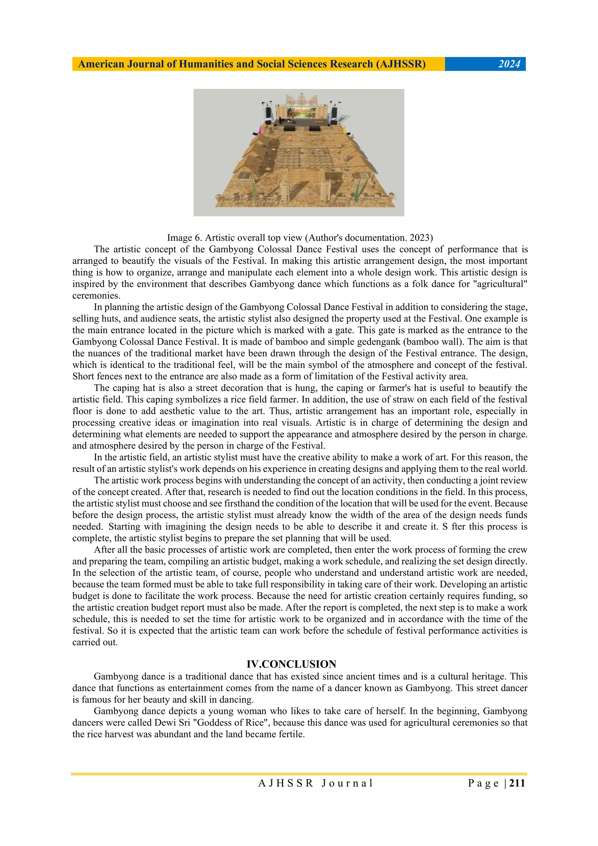 ARTISTIC CONCEPT OF GAMBYONG COLOSSAL DANCE IN FESTIVAL FORM | PDF