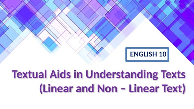 w2 534345679-English-10-L2-Textual-Aids-Linear-and-Non-Linear.pptx | Fish and Aquariums | Pets