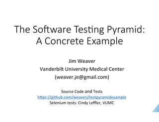 The Software Testing Pyramid: A Concrete Example | PDF