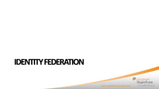 Federated Authentication in SharePoint 2010 | PPT