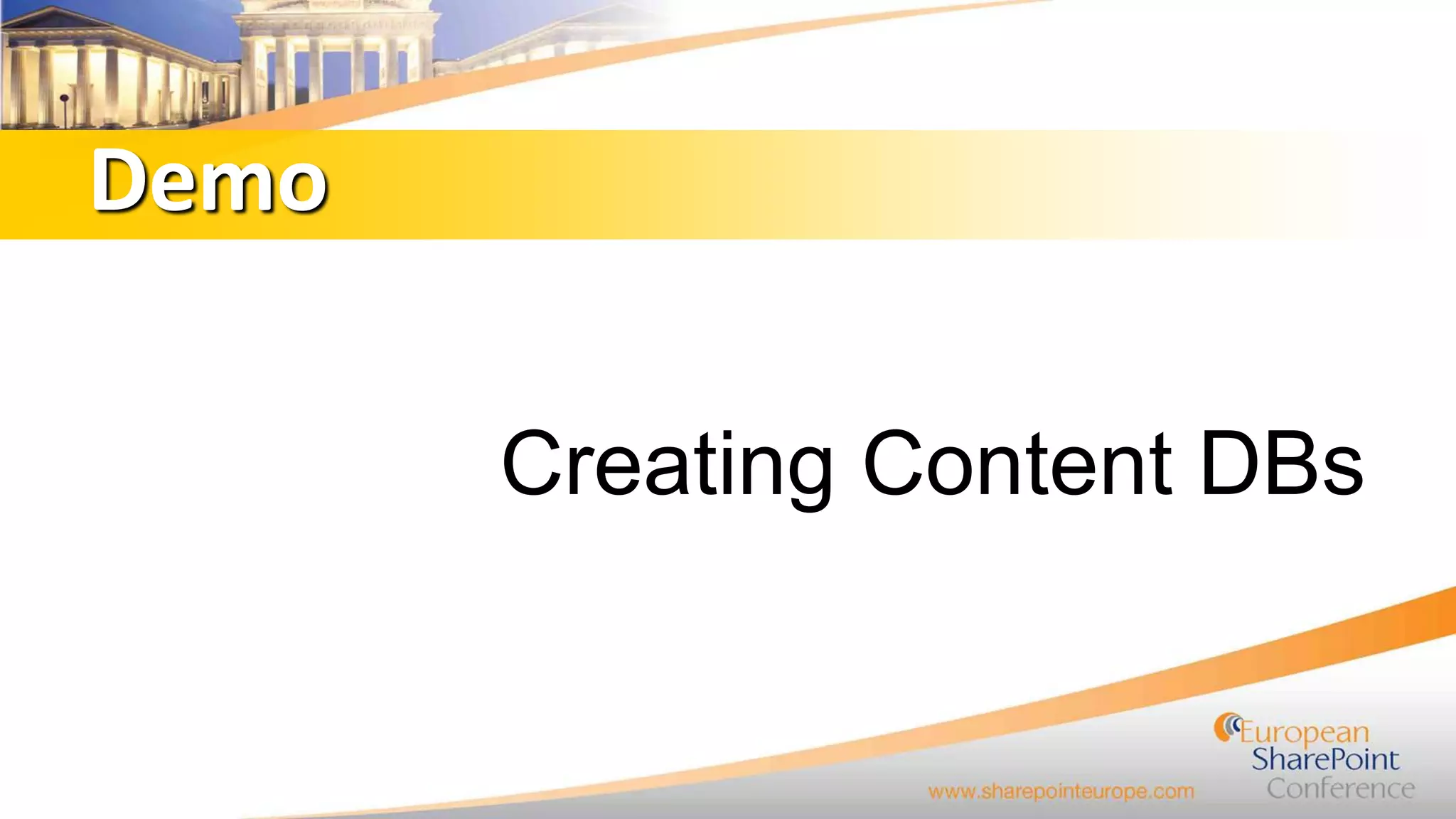 SQL Server and SharePoint - Best Practices presented by Steffen Krause, Microsoft | PPT