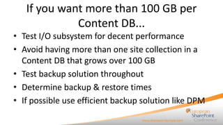 SQL Server and SharePoint - Best Practices presented by Steffen Krause ...