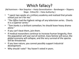 W270 logical fallacies | PPTX