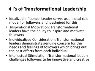 charismatic and transformational leadership | PPTX