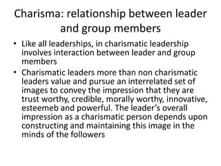 charismatic and transformational leadership | PPTX