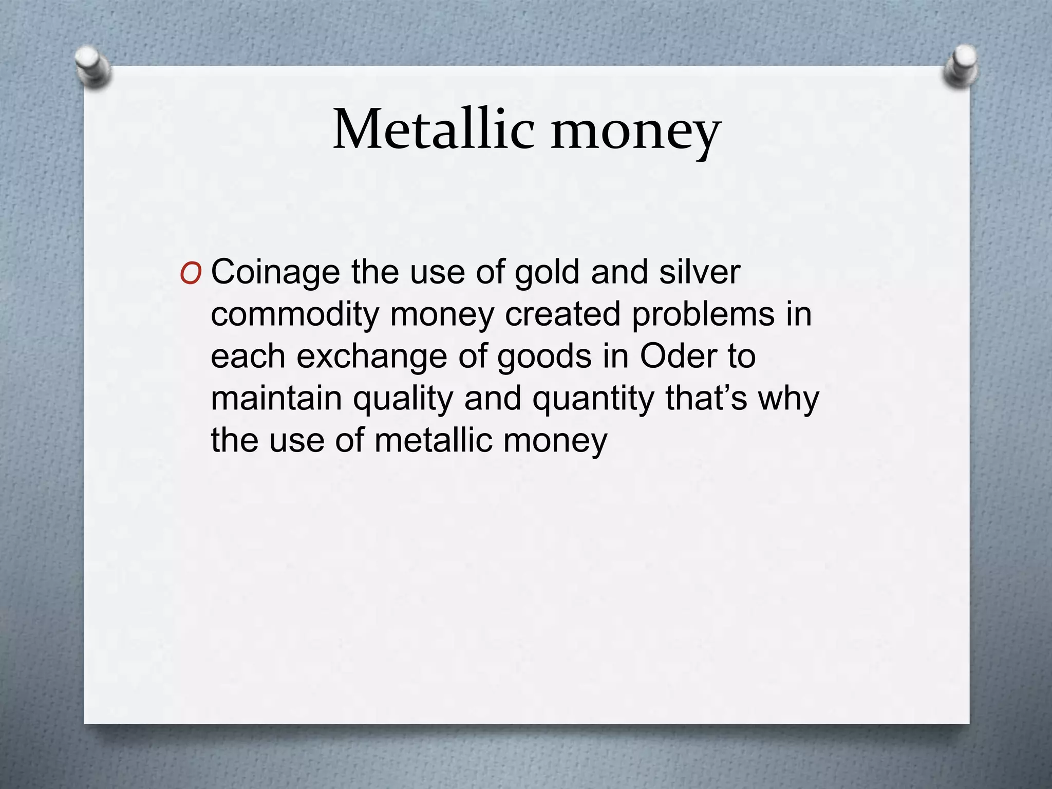 Evaluation of money | PPTX