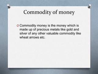 Evaluation of money | PPTX