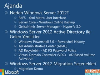 Windows Server 2003 --> Windows Server 2012 Active Directory Migration | PPTX