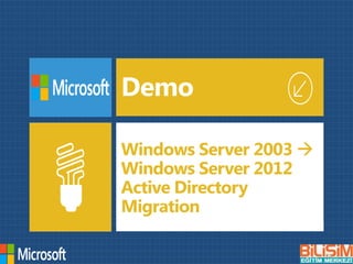 Windows Server 2003 --> Windows Server 2012 Active Directory Migration | PPTX