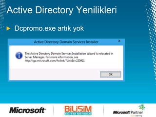 Windows Server 2003 R2 --> Windows Server 2012 Developer Preview Active Directory Migration | PPTX