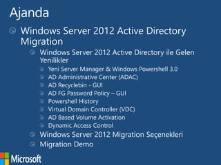 Windows Server 2008 R2 --> Windows Server 2012 Active Directory Migration | PPTX