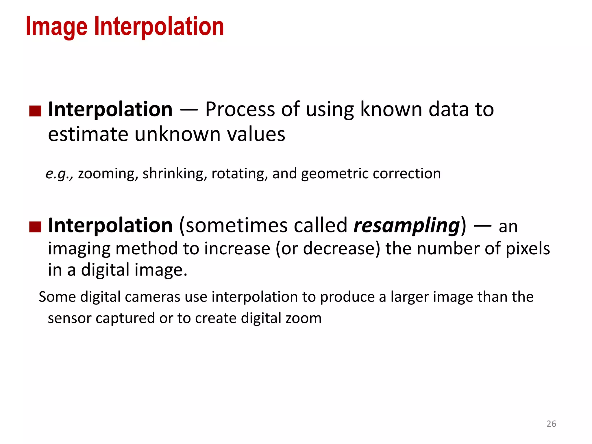 Image Acquisition and Representation | PPTX