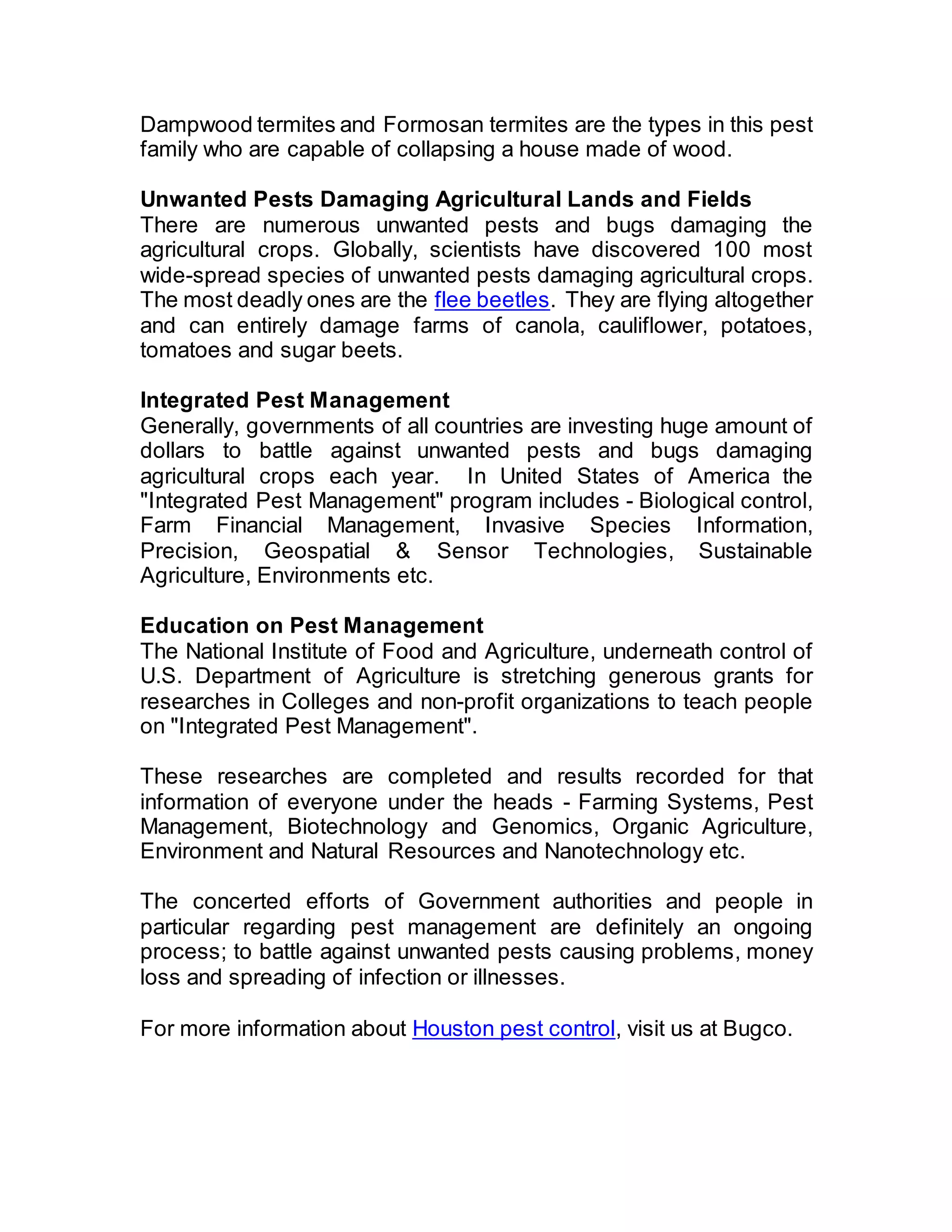 Pest Management Introduction | DOCX